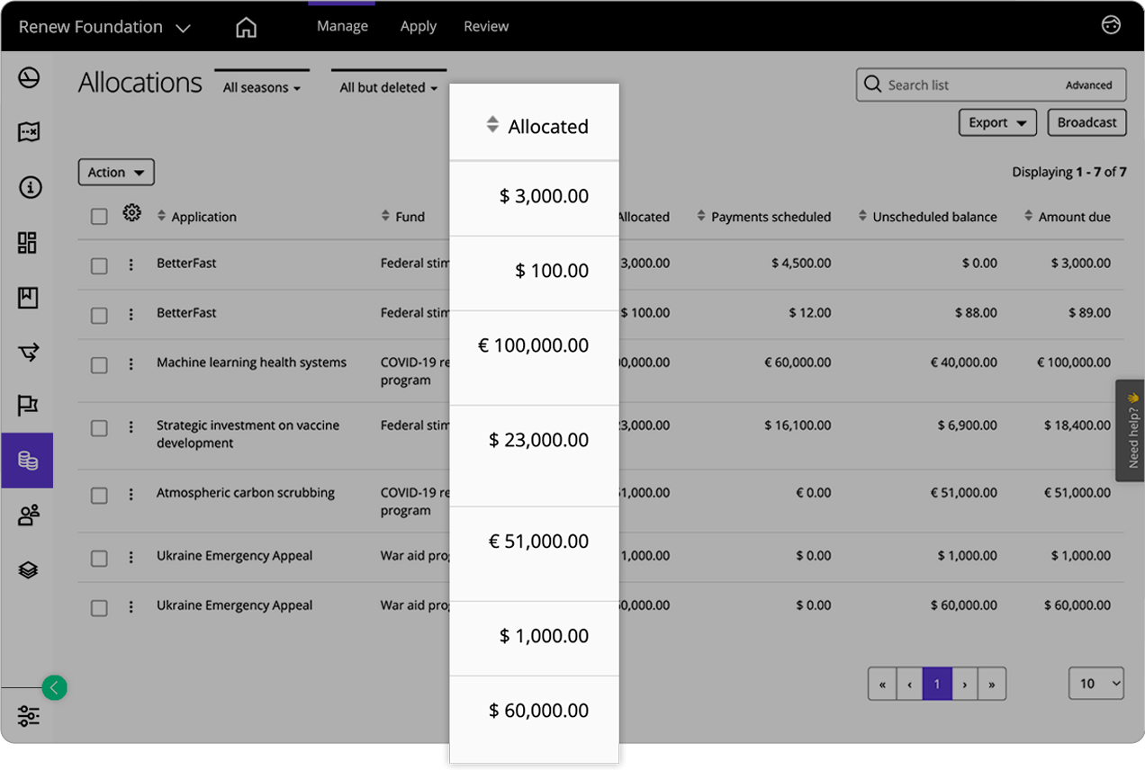 Manage - Good Grants - Grants management software